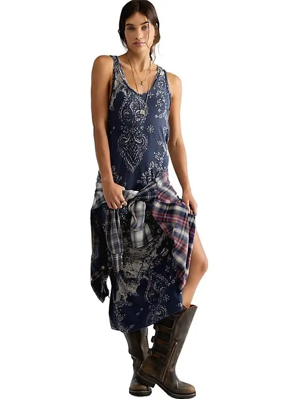 Free People Cleo Bandana Maxi Top - Midnight