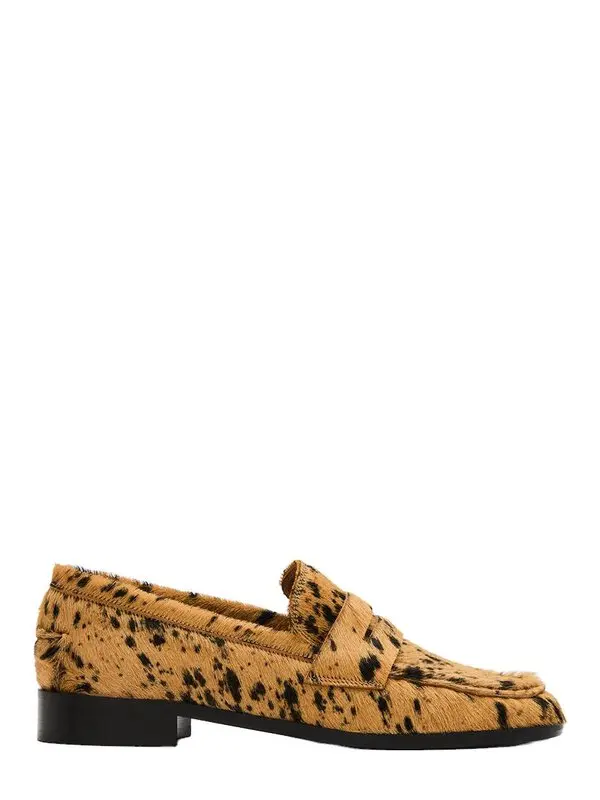 ATP ATELIER Airola Printed Mini Cow Loafer - Cannella