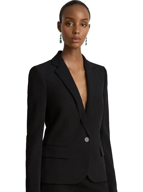 Ralph Lauren Stretch Crepe Blazer - Black