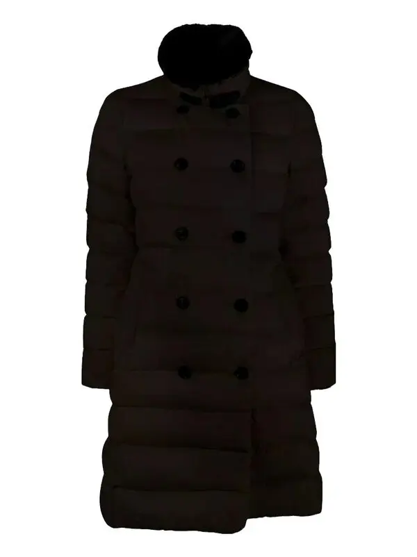 MOORER Quilted Double-breasted Puffer Jacket - Brown