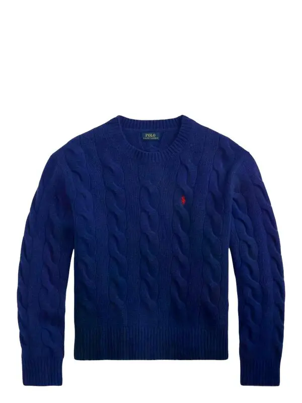 Polo Ralph Lauren Cable-knit Embroidered Jumper - Blue