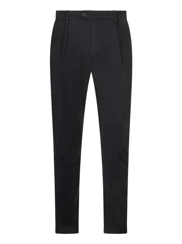MASON'S Osaka 1 Pince Pleated Trousers - Blue