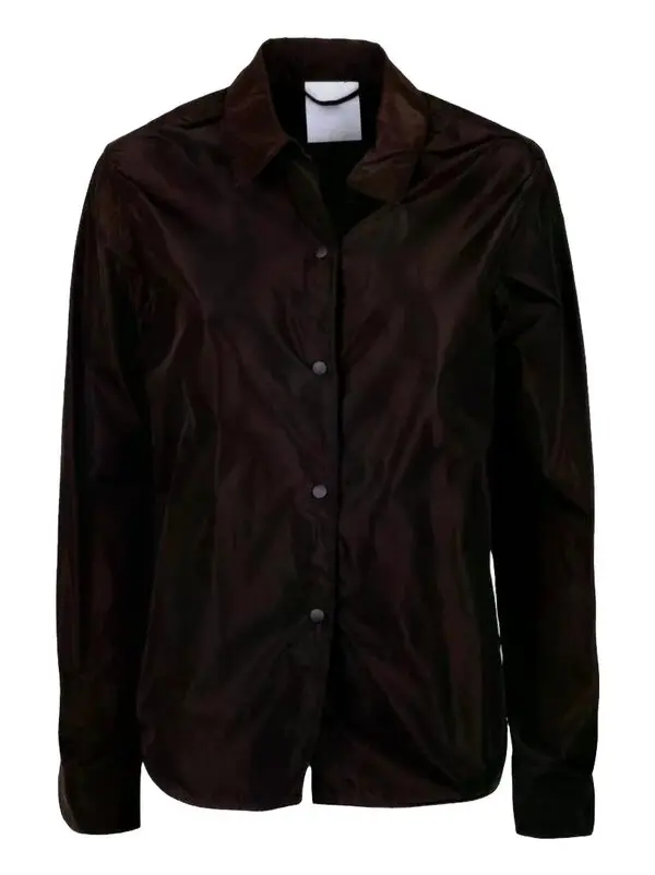 Aspesi Glossy Long-sleeve Shirt - Brown