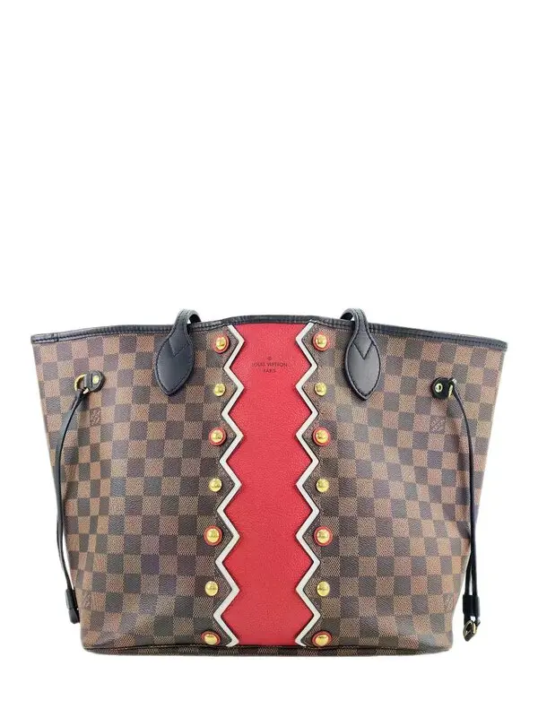LOUIS VUITTON Damier Ebene Neverfull Tote Bag - Brown