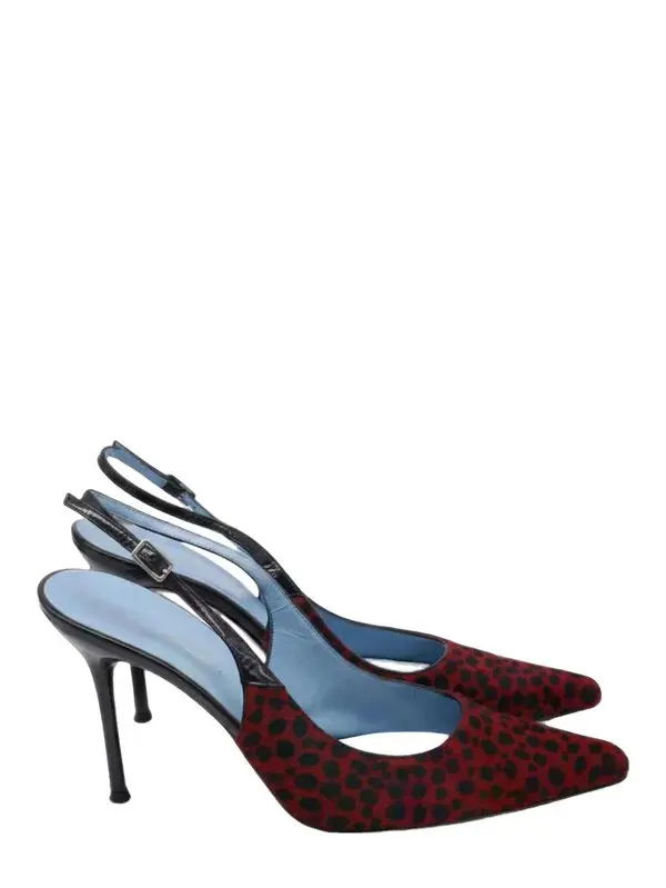Dolce & Gabbana Leopard-print Slingback Pumps - Red