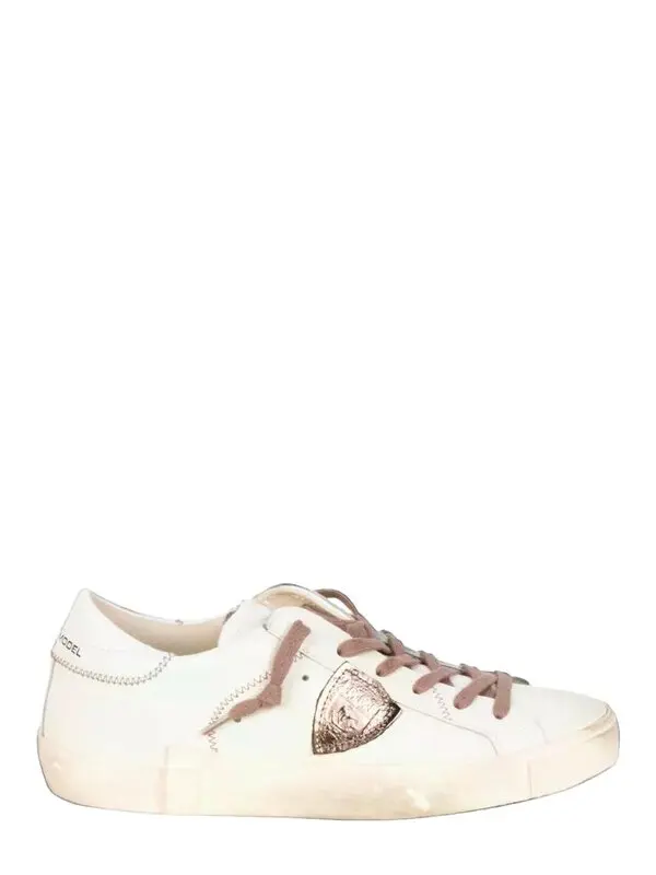 Philippe Model Prsx Logo-patch Sneakers - Neutrals