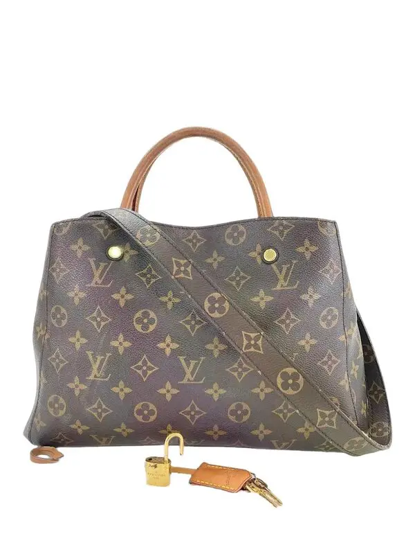 LOUIS VUITTON 2014 Monogram Montaigne Handbag - Brown