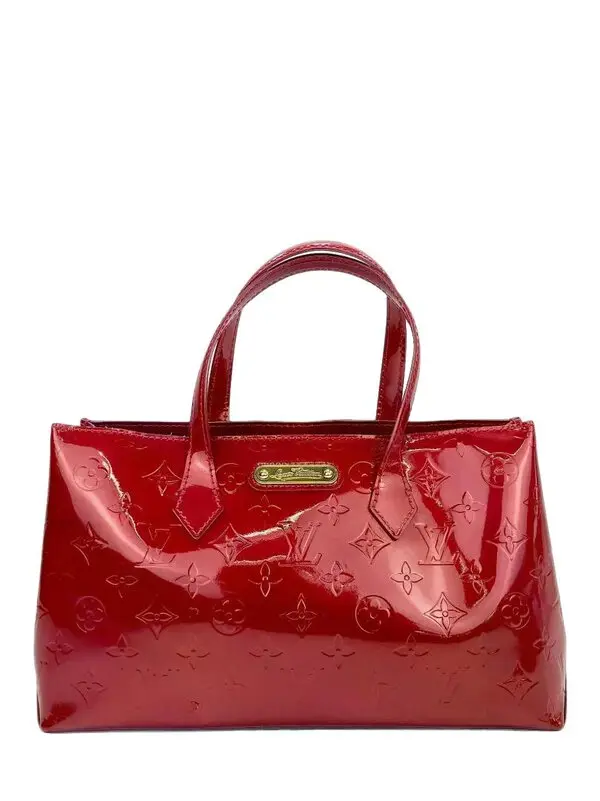 LOUIS VUITTON Monogram Vernis Wilshire Pm Handbag - Red