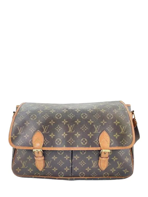 LOUIS VUITTON Monogram Buckle Shoulder Bag - Brown