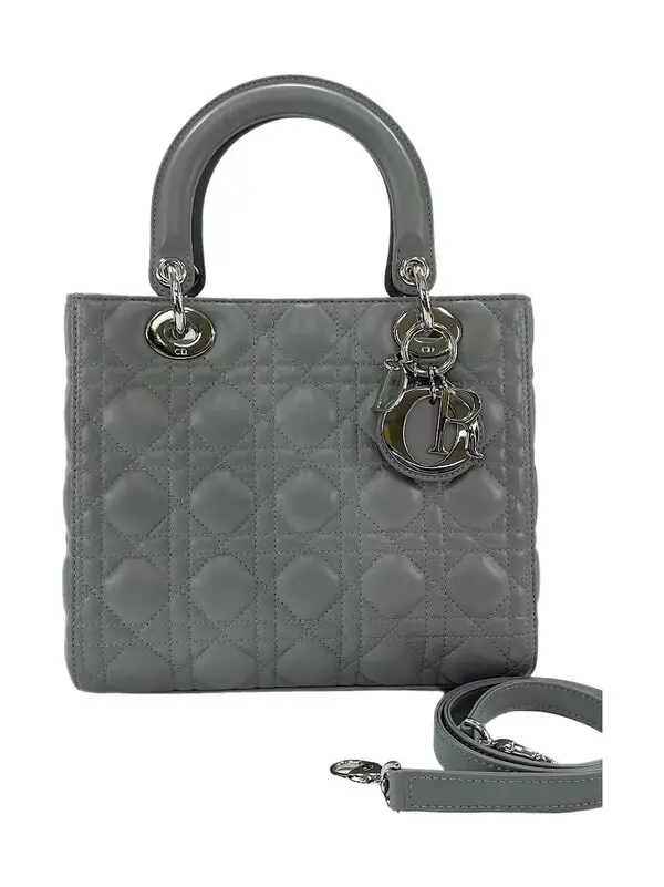 Dior Cannage Lady Handbag - Grey