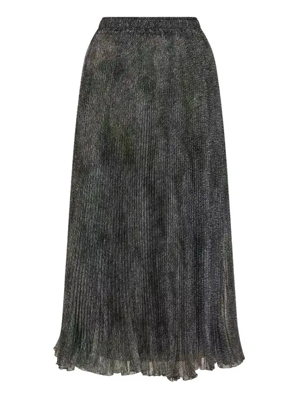 Ermanno Scervino Knickerbocker-print Pleated Midi Skirt - Grey