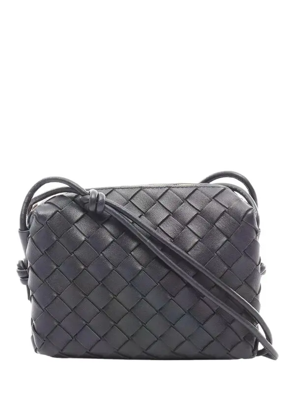 Bottega Veneta Mini Intrecciato Loop Camera Bag Crossbody Bag - Blue