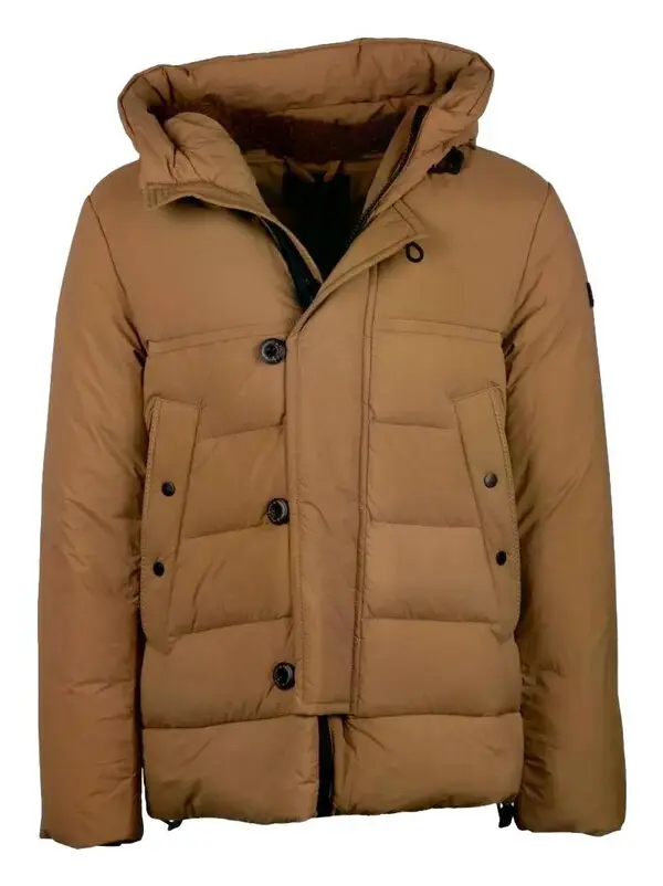Peuterey Hooded Padded Coat - Brown