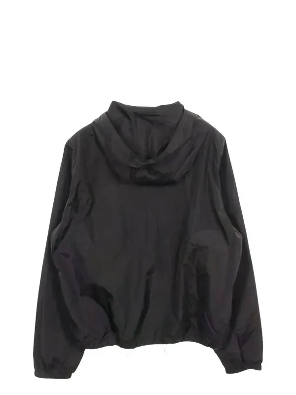 Prada 2000s Re-nylon Triangle Logo Hooded Jacket - Black