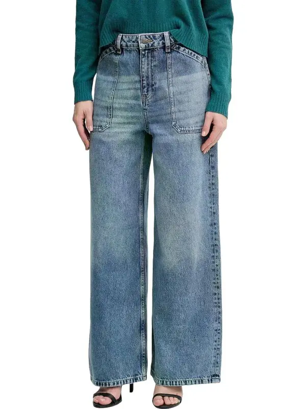 Sisley Wide-leg Jeans - Blue