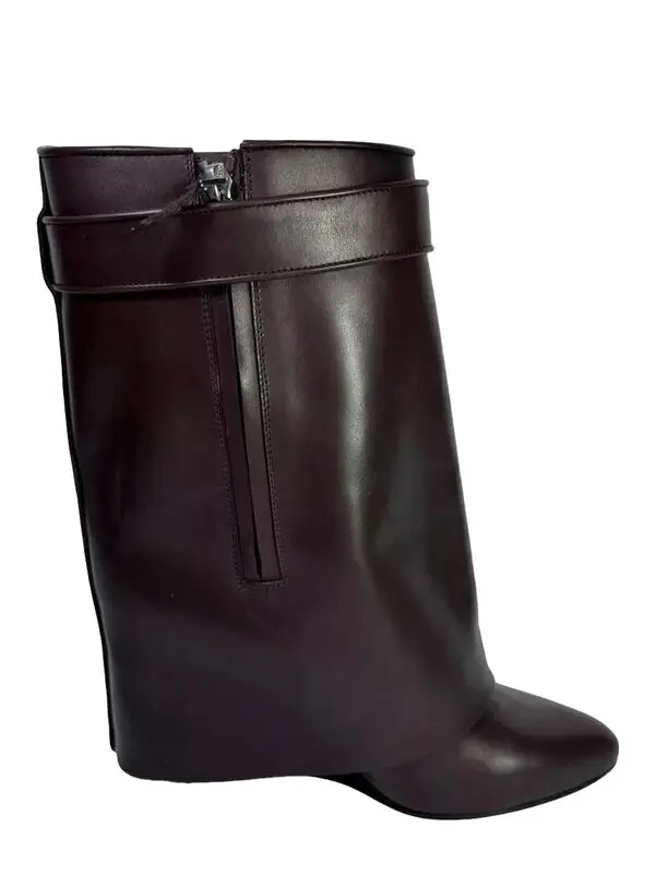 Givenchy Shark Lock Wedge Ankle Boots - Brown