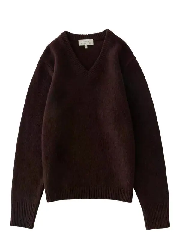 Studio Nicholson Miska V-neck Sweater - Brown