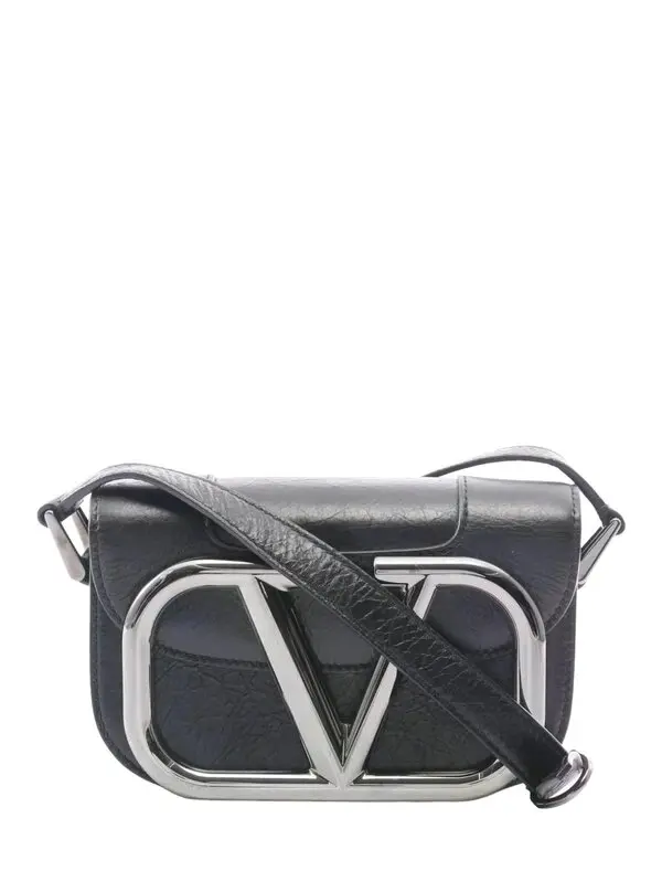 Valentino Garavani Supervee Leather Shoulder Bag - Black