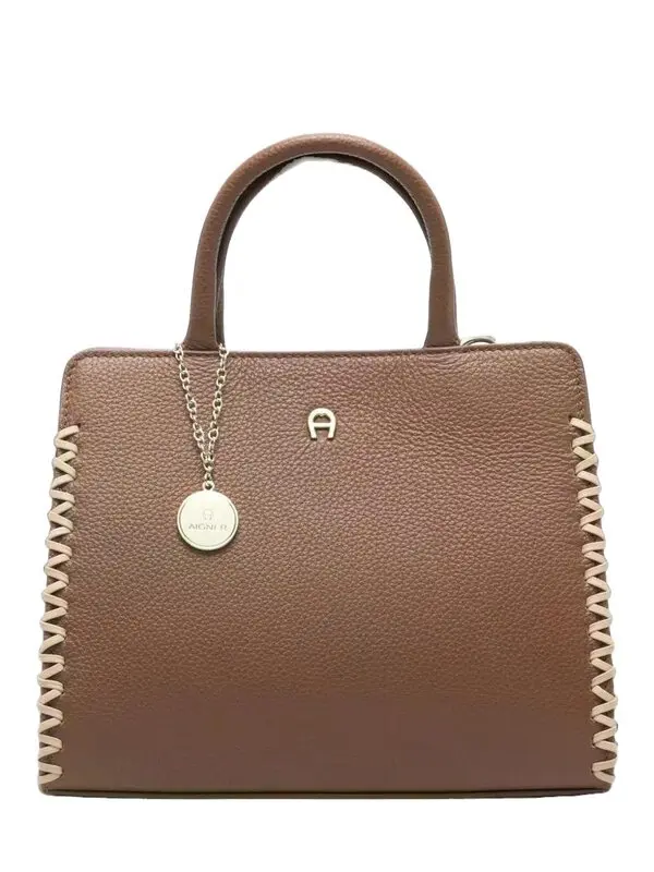 AIGNER Cybill Whipstitch-trim Tote Bag - Brown