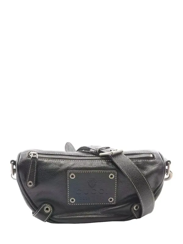Gucci Calf Leather Cross Body Bag - Black