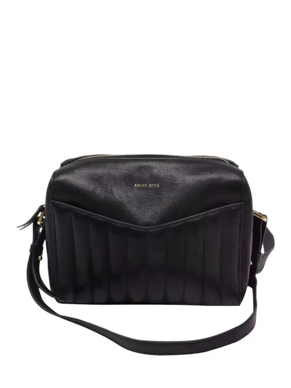 ANINE BING Ellis Quilted Shoulder Bag - Black