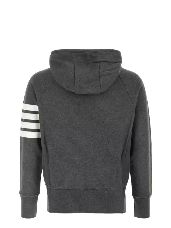 Thom Browne Classic Loopback 4-bar Zip-up Hoodie - Grey