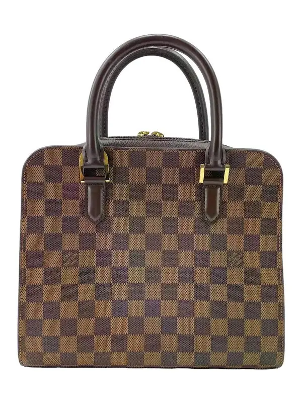 LOUIS VUITTON Damier Ebène Triana Handbag - Brown