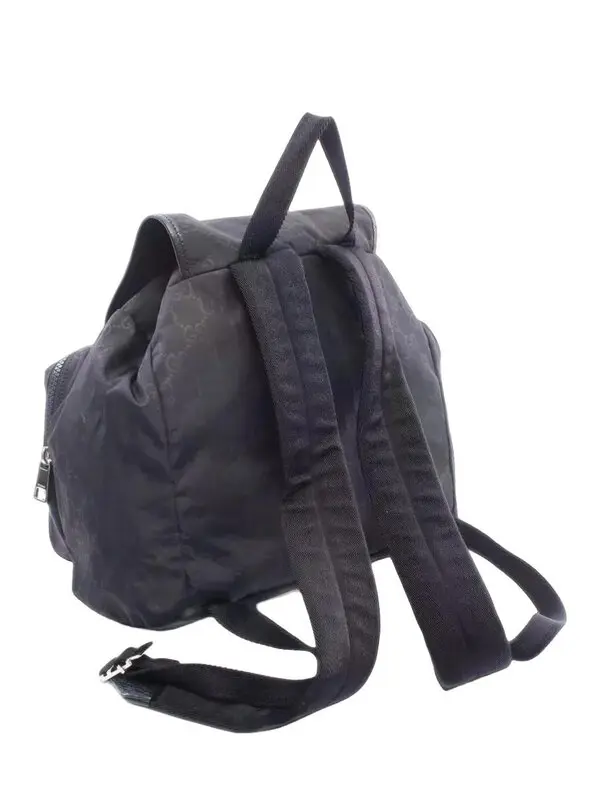 Gucci Gg Monogram Backpack - Black