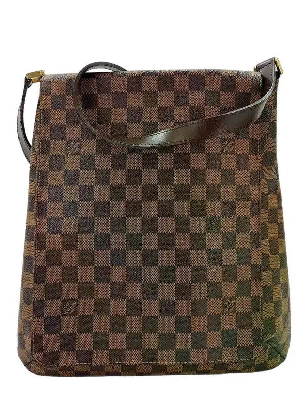 LOUIS VUITTON Damier Ebène Musette Shoulder Bag - Brown