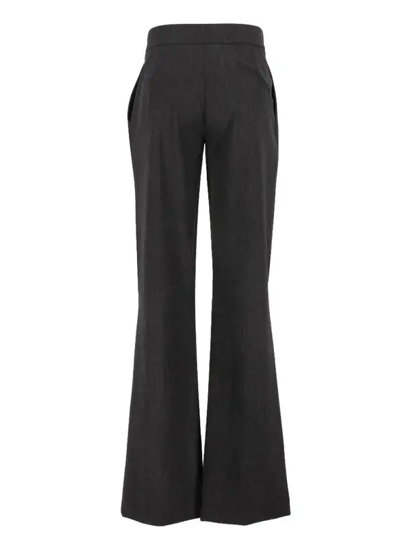 Federica Tosi Wrap-front Wide-leg Trousers - Grey