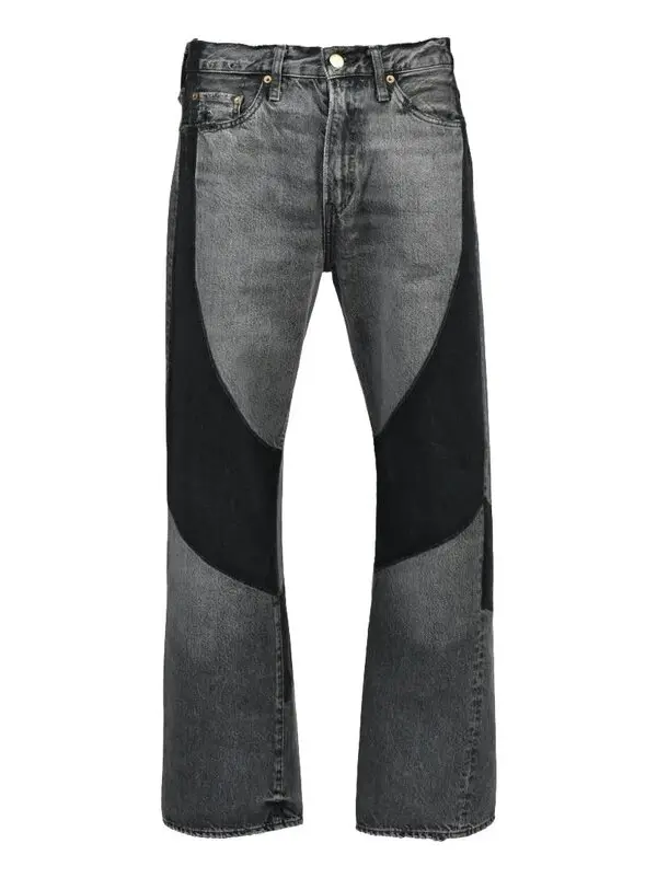 DEAR BORO 1985 Contrast-panel Patchwork Jeans - Grey