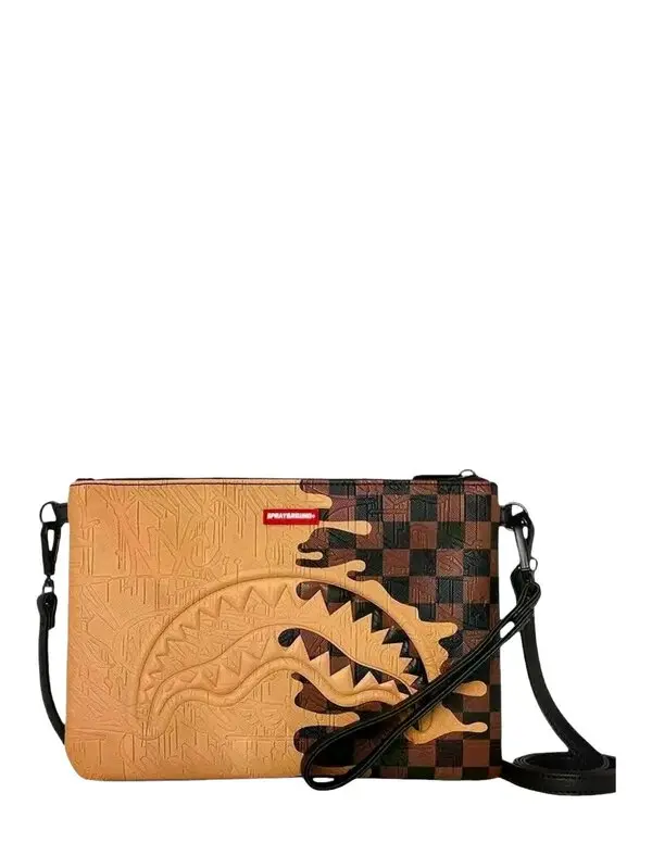 SPRAYGROUND Henny Melt Shark-motif Clutch Bag - Neutrals