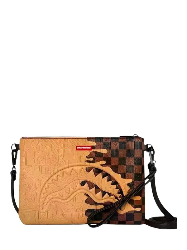 SPRAYGROUND Henny Melt Shark-motif Clutch Bag - Neutrals