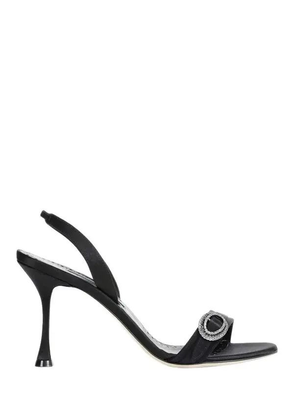 Manolo Blahnik Zutosan Crystal-embellished Sandals - Black