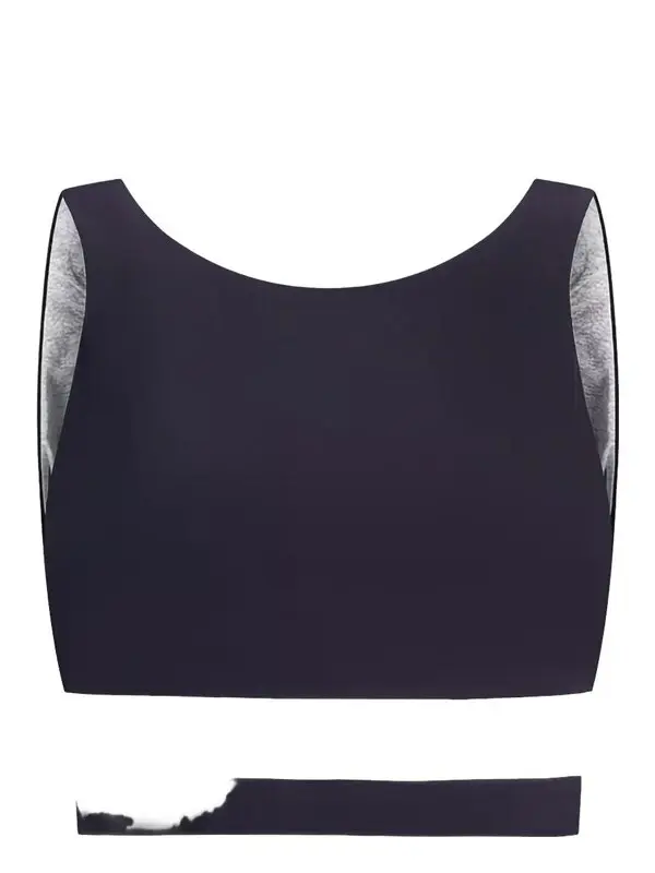 HOUSE OF GRAVITY Divine Striped Crop Top - Blue
