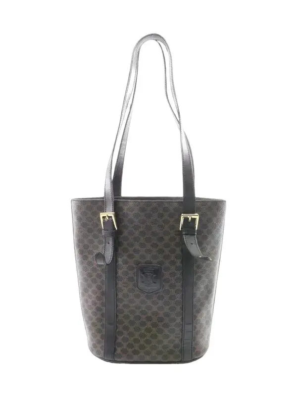 Celine 2000s Macadam Shoulder Bag - Brown