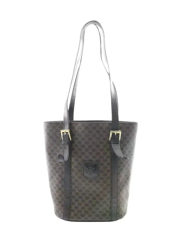 Celine 2000s Macadam Shoulder Bag - Brown