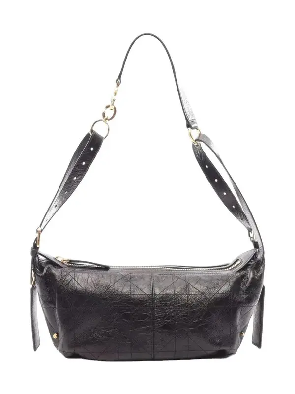 Dior 2010s Macro Cannage D-journey Shoulder Bag - Black