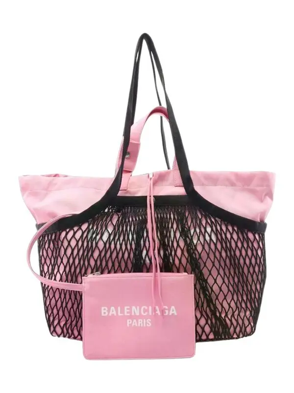 Balenciaga 24/7 Mesh Tote Bag - Pink