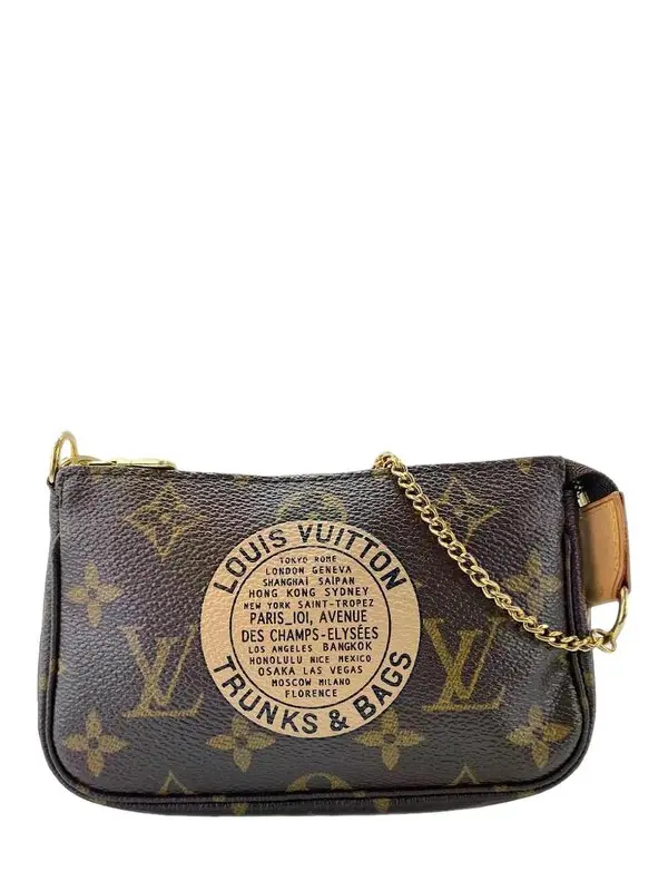 LOUIS VUITTON Monogram Trunks & Bags Pochette Accessoires Handbag - Brown