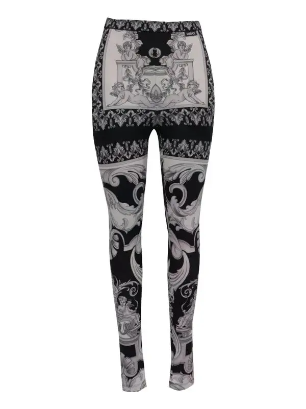 Versace Barocco-print Leggings - Black
