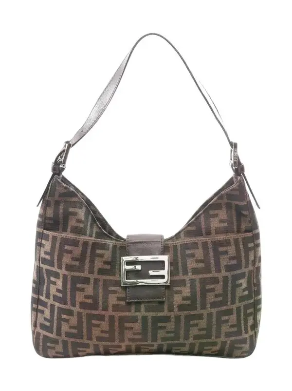 Fendi 2000s Zucca Ff-logo Shoulder Bag - Brown