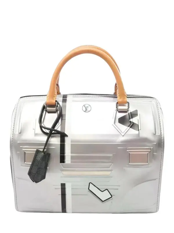 LOUIS VUITTON Speedy 25 Space Collection Tote Bag - Silver