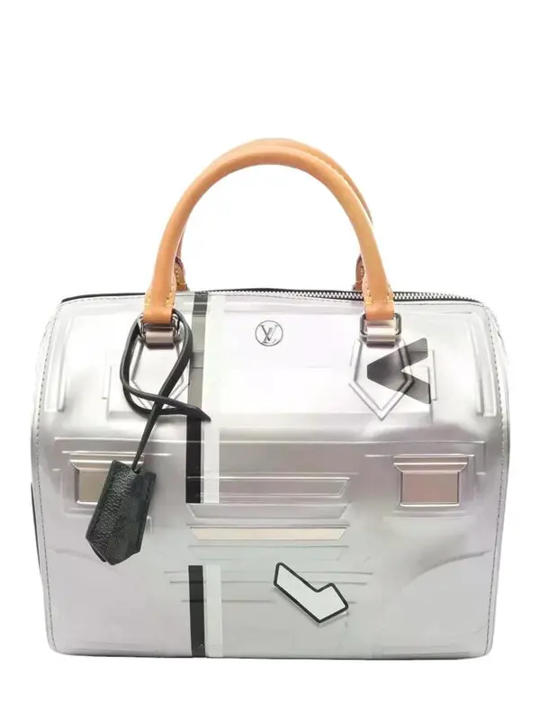 LOUIS VUITTON Speedy 25 Space Collection Tote Bag - Silver