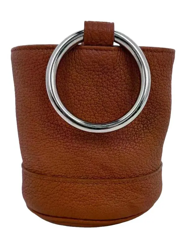 SIMONMILLER Bonsai Ring-handle Bucket Bag - Brown