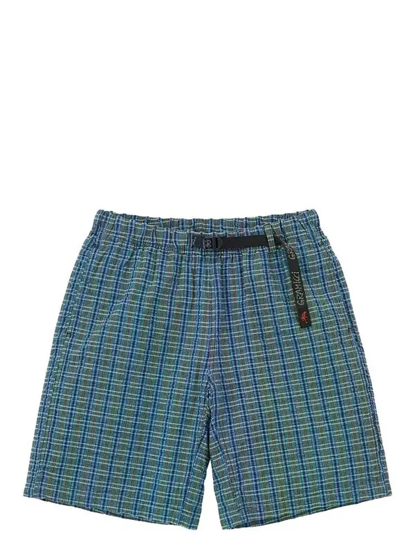 Gramicci Seersucker Plaid Shorts - Blue
