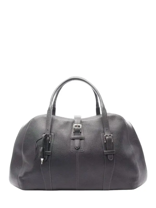 Loewe Large Leather Senda Handbag Boston Bag - Black