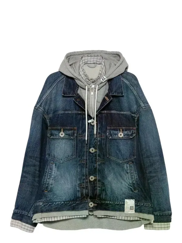 Mihara Yasuhiro Layered-effect Denim Jacket - Blue