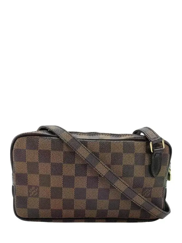 LOUIS VUITTON 1998 Damier Ebene Handbag - Brown