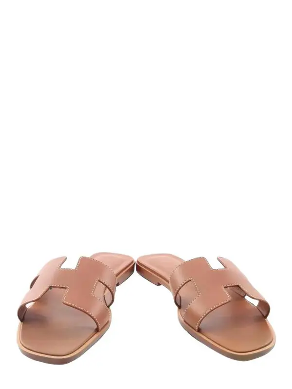 Hermès Leather Oran Sandals - Brown